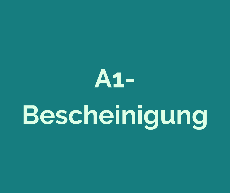 A1-Bescheinigung - Büroservice Althier